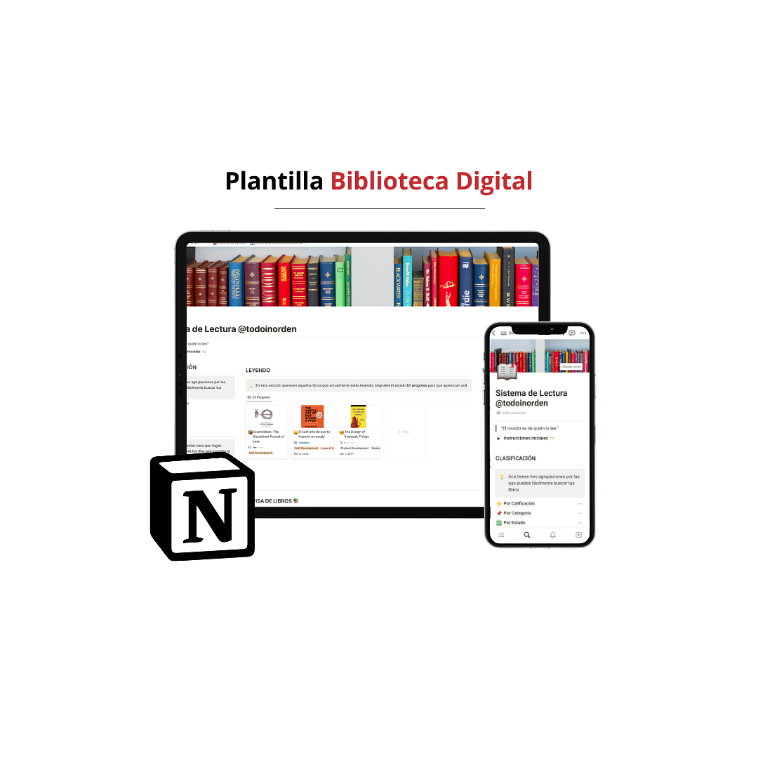 Plantilla para tu Biblioteca Digital 📚 | salduu.com